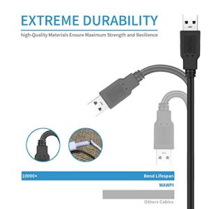 USB Cable Male to Male 10 feet,USB to USB 3.0 Cable A Male to A Male for Data Transfer Hard Drive Enclosures, Printers, Modems, Cameras, Laptop Cooler…