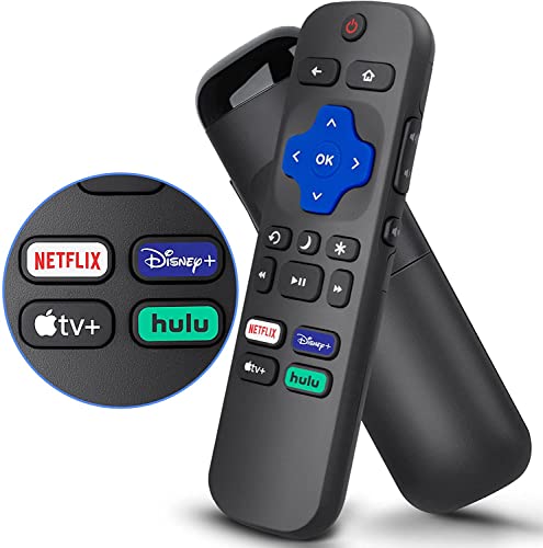 OEM Replacement Remote Control 3226000883 Fit for Element Roku TV Smart 4K Ultra HDTV with Netflix, Disney+, Hulu and Sling Or Apple TV+ or HBOMAX Buttons. (Renewed)