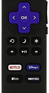 OEM Replacement Remote Control 3226000883 Fit for Element Roku TV Smart 4K Ultra HDTV with Netflix, Disney+, Hulu and Sling Or Apple TV+ or HBOMAX Buttons. (Renewed)