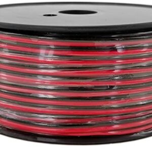 GS Power True 20 Gauge (American Wire Ga) 200 feet 99.9% OFC Stranded Oxygen Free Copper, Red/Black Bonded Zip Cord Speaker Cable for Model Train Car Audio Amplifier Remote Relay Harness LED Light