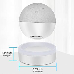 ZUOLACO Dot 4th/5th Generation Table Holder, Desktop Stand Mount for Echo Dot 4th/5th Gen(2022 Release), Base Bracket with Light Guide, Dot Accessories with Built-in Cable Management, White