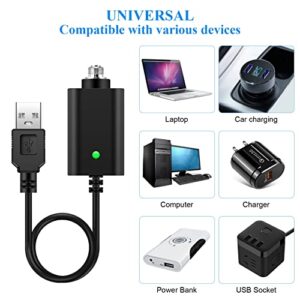 TINAREKA USB Thread Cable, 3PCS Smart USB Thread Pen Charger Cable with Intelligent Overcharge Protection LED Indicator