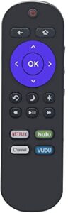 remote compatible with all hisense roku tv, universal for hisense smart built-in roku tv remote control with netflix, hulu, and vudu