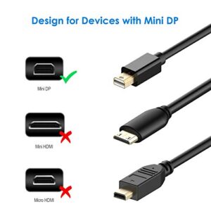 Rankie Mini DisplayPort (Mini DP) to HDMI Cable, 4K Ready, 6 Feet