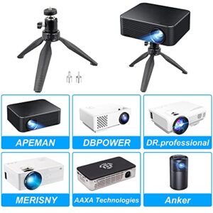 SoeKoa Mini Projector Tripod Mount Compatible with DR.J Upgrade, DBPOWER, Anker, AAXA Technologies, Artlii, LoongSon, APEMAN and Most Other Mini Projector