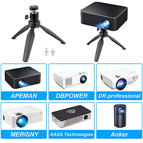 SoeKoa Mini Projector Tripod Mount Compatible with DR.J Upgrade, DBPOWER, Anker, AAXA Technologies, Artlii, LoongSon, APEMAN and Most Other Mini Projector