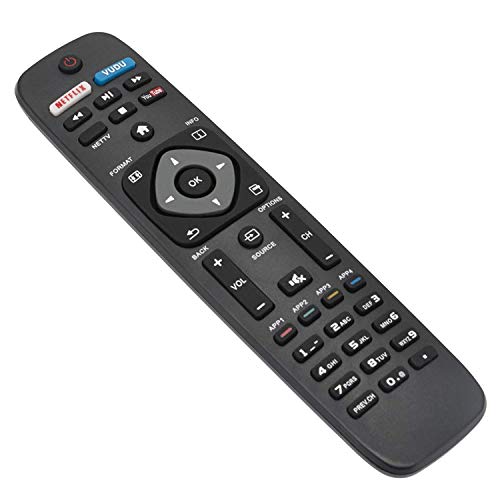 Replacement Remote Control for 43PFL5602/F7 50PFL5601/F7 50PFL5602/F7 55PFL5901/F7 55PFL5601/F7 55PFL5402/F7 65PFL5602/F7 Philips Smart TV