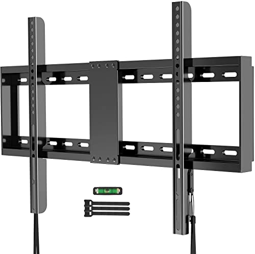 Totnz Fixed TV Wall Mount Low Profile for 32-82 inch LED LCD OLED Flat Screen TVs, Fits 16”- 24” Wood Studs