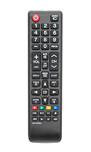 AA59-00666A Replaced Remote fits for Samsung TV UN32EH4003V UN40ES6003F LH32HDBPLGA UN32EH4003FXZA UN39EH5003FXZA UN60EH6003FXZAHH01 H32B H40B H46B LH32HDBPLGA/ZA LH40HDBPLGA/ZA UN40H5003