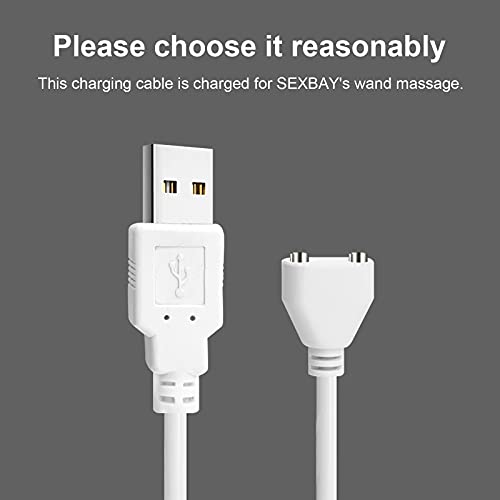 Original Replacement DC Charging Cable USB Cord for Rechargeable Wand Massagers Charger/Magnetic Charger(6mm)