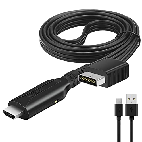 PS2 to HDMI Converter Adapter Video Converter PS2 to HDMI Adapter Cable 1m/3.2ft for HDTV HDMI Monitor Supports All PS2 Display Modes