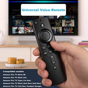 Replacement Remote Controller with Voice Function Compatible with Amazon Fire TV Stick 4K/Fire TV Stick(2nd Gen)/Fire TV Cube(1st Gen)/Fire TV Cube(2nd Cube)/Fire TV(3rd Gen, Pendant Design)