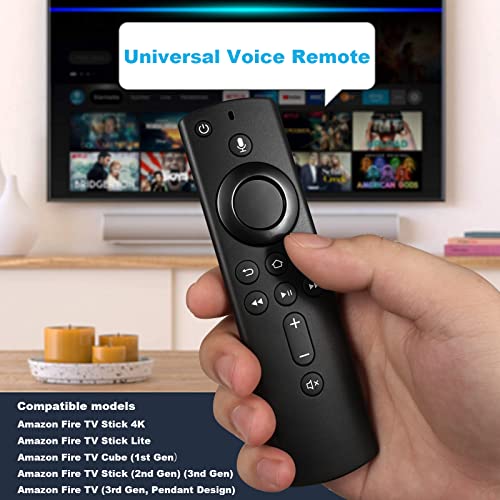 Replacement Remote Controller with Voice Function Compatible with Amazon Fire TV Stick 4K/Fire TV Stick(2nd Gen)/Fire TV Cube(1st Gen)/Fire TV Cube(2nd Cube)/Fire TV(3rd Gen, Pendant Design)