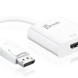 J5 Create Jda154 Display Port to HDMI Adapter Cable White