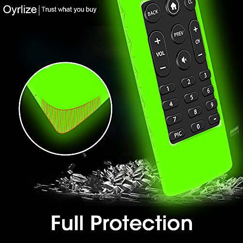 Protective Case Cover Skin for XRT140 Vizio Smart TV Remote Control,Silicone Remote Case Holder for XRT140 LED QLED HD UHD TV Remote,Shockproof Remote Bumper Battery Back Cover Protector-Glowgreen