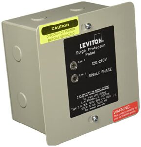 leviton 51120-1 120/240 volt panel protector, 4-mode protection, light commercial/residential grade, in nema 1 enclosure