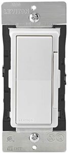 leviton d26hd-1bw decora smart wi-fi, no hub required (2nd gen) 600w dimmer switch, 1-pack, white