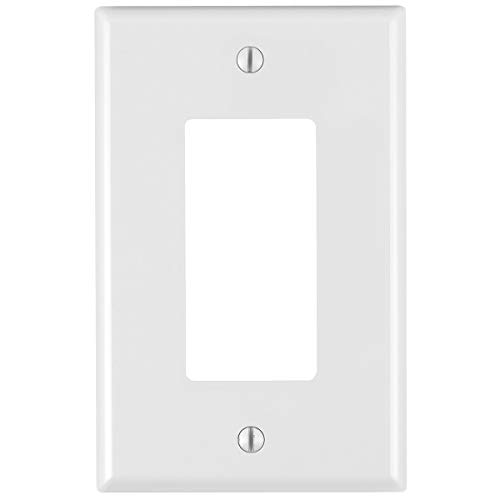 Leviton PJ26-WM 1-Gang Decora/GFCI Decora Wallplate, White, 10-Pack