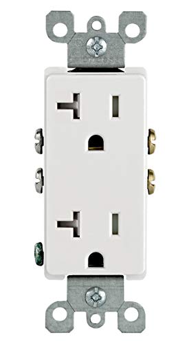 Leviton M02-T5825-Wmp 20a 125v White Decora Tamper Resistant Outlets 10 Count