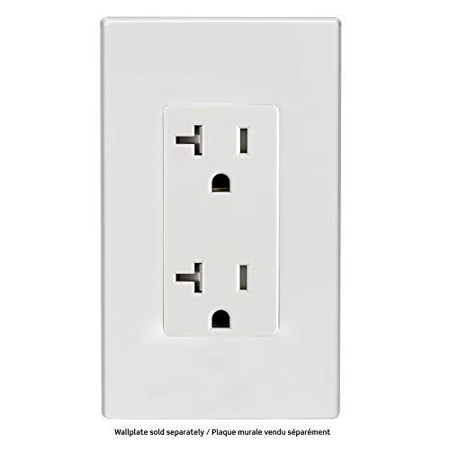 Leviton M02-T5825-Wmp 20a 125v White Decora Tamper Resistant Outlets 10 Count