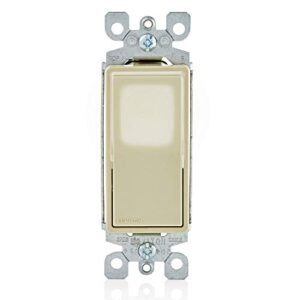 leviton l5614-2i 15 amp, 120/277 volt, decora led illuminated rocker 4-way ac quiet switch, residential grade, grounding, ivory