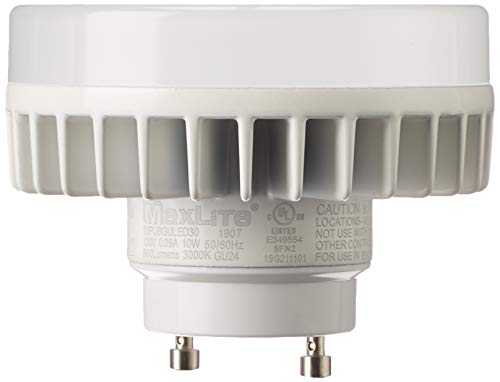 Leviton 9850-LED LED Ceiling Lamp Holder with 10W Bulb Guard, 1 Count (Pack of 1), White