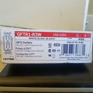 Leviton GFCI Outlets M12-GFTR1-R3W White 3 pack