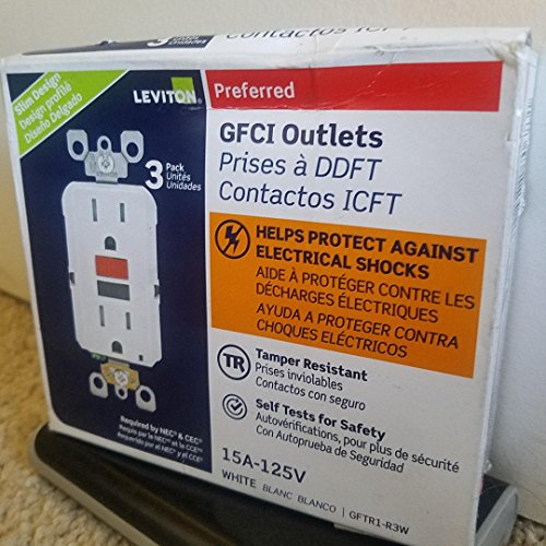 Leviton GFCI Outlets M12-GFTR1-R3W White 3 pack