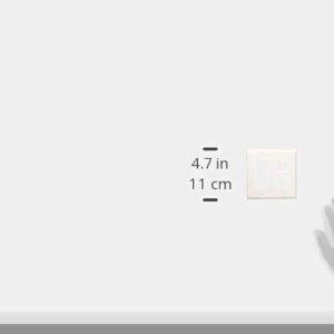 Leviton 80455-W 2-Gang 1-Duplex 1-Decora/GFCI Device Combination Wallplate, Standard Size, Thermoset, Device Mount, White, 25-Pack