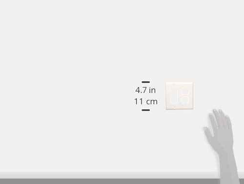 Leviton 80455-W 2-Gang 1-Duplex 1-Decora/GFCI Device Combination Wallplate, Standard Size, Thermoset, Device Mount, White, 25-Pack