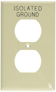 leviton 80703-igi 1-gang duplex device receptacle wallplate, ivory, 10-pack