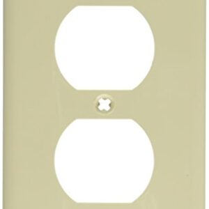 Leviton 80703-IGI 1-Gang Duplex Device Receptacle Wallplate, Ivory, 10-Pack