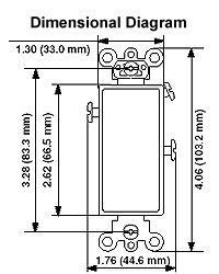 Leviton 5685-W 15 Amp, 120/277 Volt, Decora Plus Rocker, Double-Throw Center-OFF, High/Low/Off Markings, Maintained Contact Single-Pole AC Quiet Switch, White