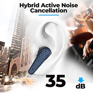 Digdiy Wireless Earbuds Hybrid Active Noise Cancelling, D11 ANC Wireless Earphones, Bluetooth 5.2 in-Ear Detection Headphones, Transparency Mode, ENC Clear Calls, 28H Battery Wireless Charging, IPX6