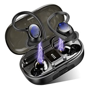 wireless earbud, sport bluetooth 5.1 headphones wireless earphones in ear noise cancelling bluetooth earbud with mic, ip7 waterproof 48h deep bass sports earhooks headset for running gym[2022 new]