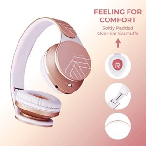 PowerLocus Bluetooth Headphones Over Ear, Wireless Headphones, Foldable Headphone with Hi-Fi Stereo, Built-in Microphone,Soft Foam Earmuffs, Micro SD Wireless and Wired Headphone for iPhone/iPad/PC/TV