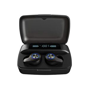 cowon ck11-bluetooth headphones premium true wireless in-ear earbuds, single mode 240h playback, led power display, ipx5 waterproof, power bank functionality, wireless charging, touch control, black