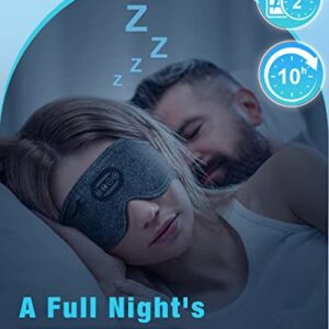 Sleep Headphones Bluetooth Sleeping Headband: 10Hrs Wireless Music Eye Mask with Soft Cozy Earbuds Comfortable Earphones for Side Sleepers - Comfy Head Band Ear Buds Men Women Gifts (Medium)