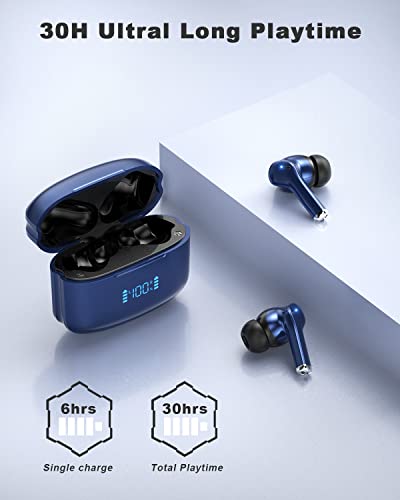 Myinnov Active Noise Cancelling Wireless Earbuds,Bluetooth 5.3 Headphones with 6 Microphones,Ture Wireless in-Ear Detection Ear Buds, IPX6 Waterproof Stereo Earphones for iPhone&Android