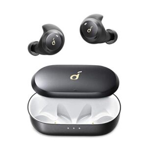 soundcore by anker spirit dot 2 true wireless earbuds, deep bass, ipx7 waterproof, sweatproof, 16h playtime, fast charge, comfortable airwings, bluetooth 5, mini sports earphones (renewed)