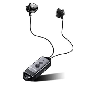 waytronic bluetooth call recording headset mobile phone call recording equipment phone call recorder earphones for iphone and android (black)