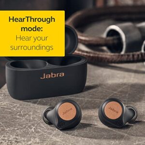 Jabra Elite Active 75t True Wireless Bluetooth Earbuds, Copper Black – Wireless Earbuds for Running and Sport, Charging Case Included, 4th Generation, 28 Hour Battery, Sport Earbuds (Renewed)