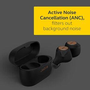 Jabra Elite Active 75t True Wireless Bluetooth Earbuds, Copper Black – Wireless Earbuds for Running and Sport, Charging Case Included, 4th Generation, 28 Hour Battery, Sport Earbuds (Renewed)