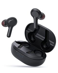 qhqo wireless earbuds, bluetooth v5.2 earbuds with reduction touch control, noise cancelling bluetooth headphones with deep bass sound in ear earphones for iphone and android