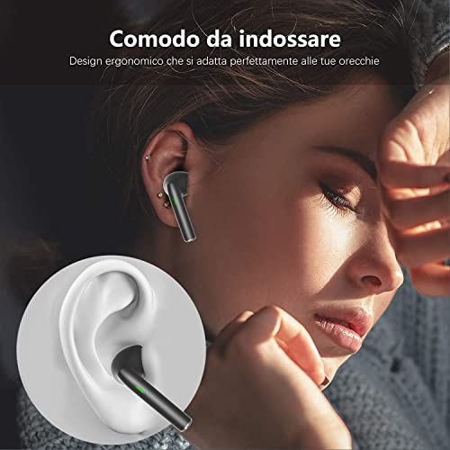 Wireless Earbuds，Bluetooth 5.3 Noise Cancelling Earbuds，Bluetooth Headphones 3D HIFI Stereo Bass， IPX7 Waterproof Sports Touch Control with USB-C Fast Charge Mini Charging Case for Android ios