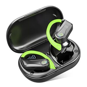 vanzon wireless earbuds bluetooth headphones, ipx7 waterproof over ear earphones for 48hrs play back sport earphones,with led charging case&earhooks built-in mic headset workout