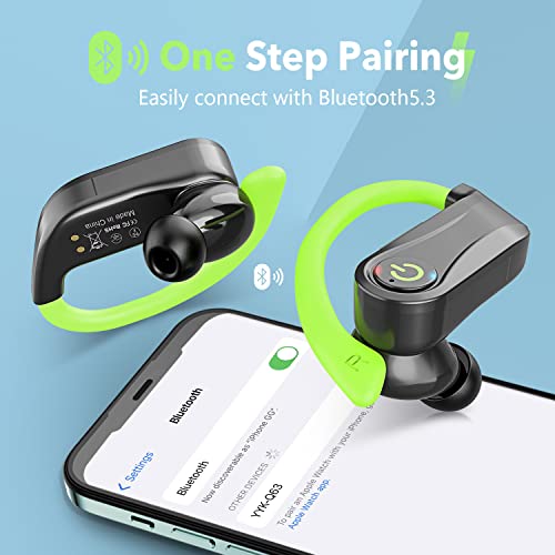 Vanzon Wireless Earbuds Bluetooth Headphones, IPX7 Waterproof Over Ear Earphones for 48Hrs Play Back Sport Earphones,with LED Charging Case&Earhooks Built-in Mic Headset Workout