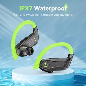 Vanzon Wireless Earbuds Bluetooth Headphones, IPX7 Waterproof Over Ear Earphones for 48Hrs Play Back Sport Earphones,with LED Charging Case&Earhooks Built-in Mic Headset Workout