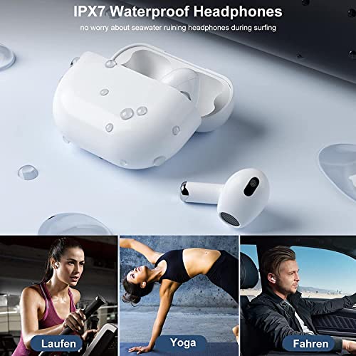 Wireless Earbuds,Bluetooth 5.3 Headphones Noise Cancelling Air Buds Pods 3D Stereo Ear pods in-Ear Ear Bud Built-in Mic IPX7 Waterproof Earphones Sport Headsets for iPhone/Samsung/airpod Case/Android