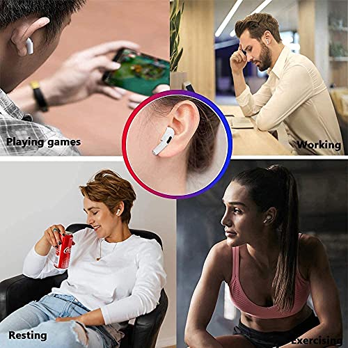 Bluetooth Earbuds for iOS & Android Phones, Bluetooth 5.0 in-Ear Headphones with Extra Bass, Built-in Mic, Touch Control, USB Charging Case, 30hr Battery Earphones, Waterproof for Sport